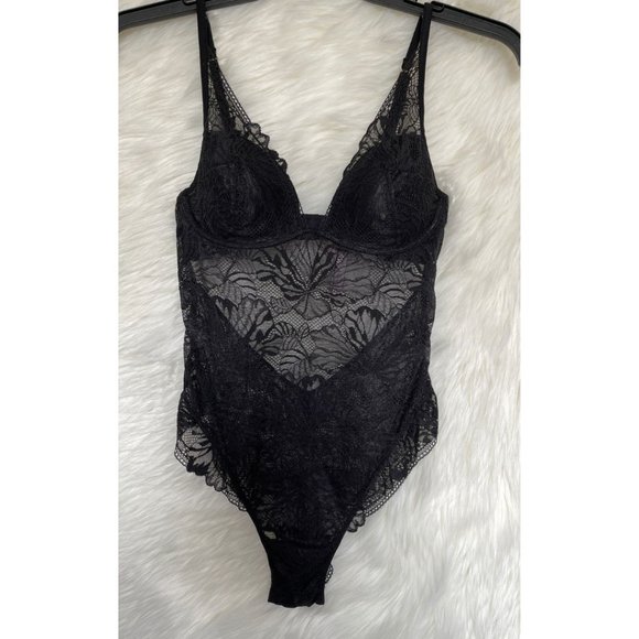 Victorias Secret Other Nwot Victorias Secret Sexy Black Lace Teddy